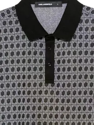 Karl Lagerfeld Monogram-pattern Polo Shirt