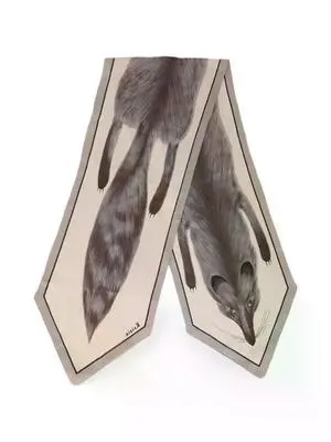 KRIZIA Fox-print Scarf - Grey