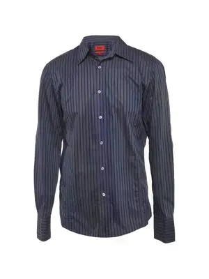 Hugo Boss Striped Short-length Button-down Cotton Shirt