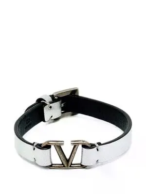 Valentino Garavani Vlogo Leather Bracelet