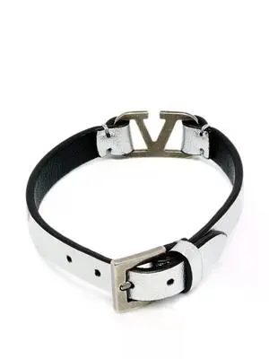 Valentino Garavani Vlogo Leather Bracelet