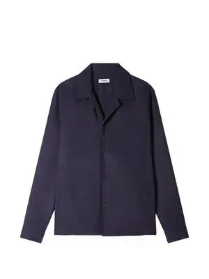 Sandro Long-sleeve Shark-collar Shirt - Blue