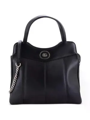 Gucci Petite Gg Quilted Leather Medium Tote Bag - Black