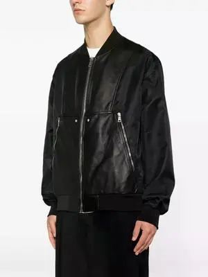 YES LONDON Leather-panelled Bomber Jacket