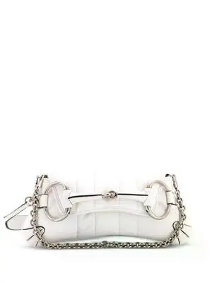 Gucci Horsebit Chain Vertical Quilted Leather Small Shoulder Bag - Black
