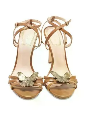 Etro Butterfly Embellished Ankle Strap Stiletto Sandals