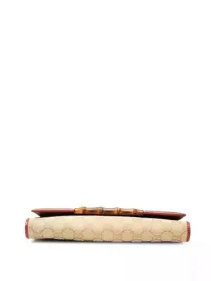 Gucci Gg Canvas Bamboo Bar Crossbody Bag
