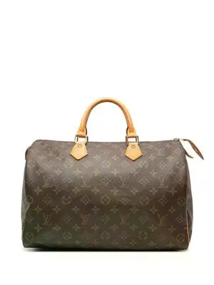 LOUIS VUITTON Monogram Speedy 35 Boston Bag - Brown