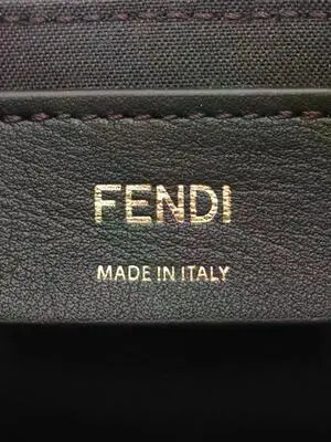 Fendi Ff Embossed Denim Vanity Bag Satchel