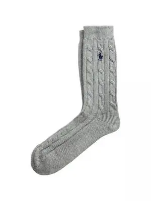Polo Ralph Lauren Cable-knit Pony Socks - Grey