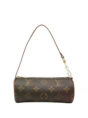 LOUIS VUITTON Monogram Papillon Pochette Handbag - Brown