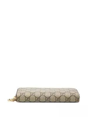 Gucci 2000-2015 Gg Supreme Zip Around Wallet Long Wallets