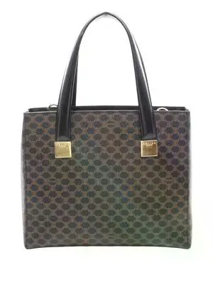 Celine Macadam Coated Canvas Handbag - Black