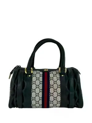 Gucci 20th Century Gg Supreme Plus Web Boston Bag - Neutrals