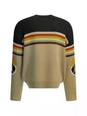 Kapital Striped Peace-sign Sweater
