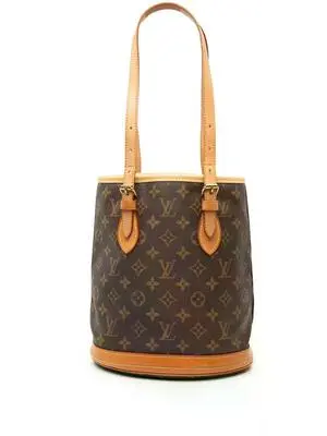 LOUIS VUITTON Monogram Petit Bucket Bag - Brown
