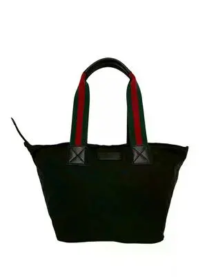 Gucci Gg Canvas Web Tote Bag