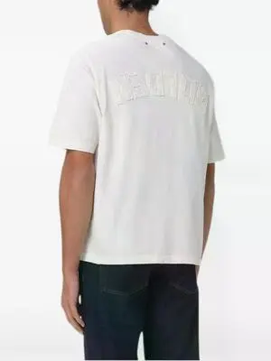 GOLDEN GOOSE Logo-patch Distressed T-shirt