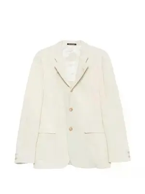 Emporio Armani Crinkled-finish Buttoned Blazer