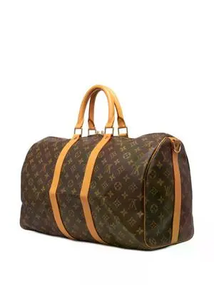 LOUIS VUITTON Monogram Keepall Bandouliere 45 Travel Bag