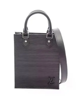 LOUIS VUITTON Epi Petit Sac Plat Satchel - Black