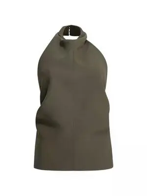 Khaite Halterneck Top With Buckle Detail - Brown