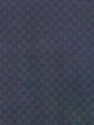 Gucci Gg Supreme Patterned Wool Scarf - Blue