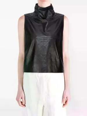 Rick Owens High-neck Leather Top