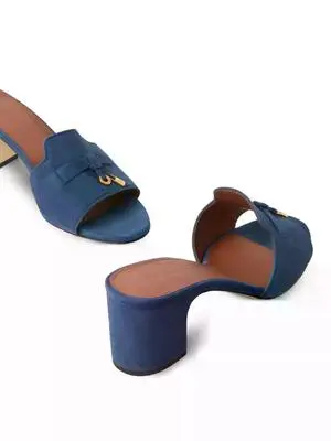 Loro Piana Suede Sandals With Charm Embellishments