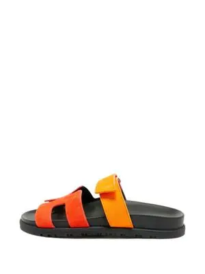 Hermès Chypre Suede Sandals - Red