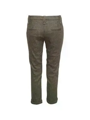 Brunello Cucinelli Monili Trim Herringbone Trousers