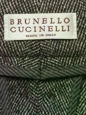 Brunello Cucinelli Monili Trim Herringbone Trousers