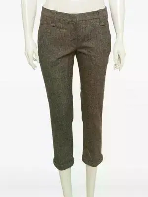 Brunello Cucinelli Monili Trim Herringbone Trousers