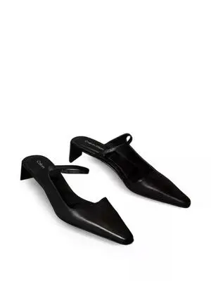Calvin Klein Leather Square-toe Mules