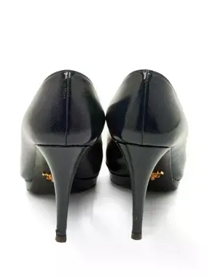 Prada Saffiano Leather Platform Pumps