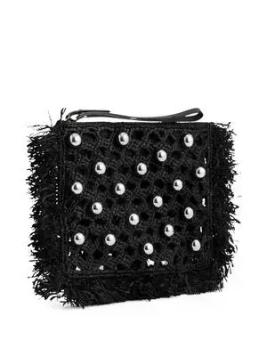 Rabanne Pearl-embellished Fringed Clutch Bag