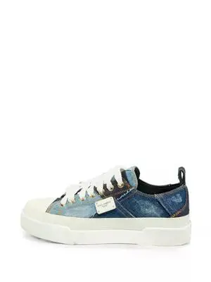 Dolce & Gabbana Portofino Patchwork Denim Sneakers - Blue