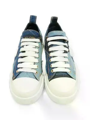 Dolce & Gabbana Portofino Patchwork Denim Sneakers