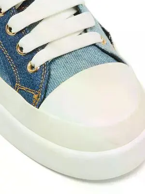 Dolce & Gabbana Portofino Patchwork Denim Sneakers - Blue