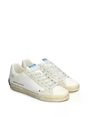 CRIME LONDON Logo Print Leather Sneakers