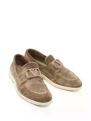 Valentino Garavani Vlogo Suede Loafers
