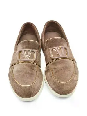 Valentino Garavani Vlogo Suede Loafers
