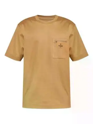 Fendi Zip-pocket T-shirt - Brown