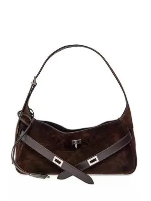 Balenciaga Bel Air Buckle-detail Shoulder Bag - Brown