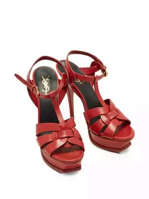 Saint Laurent Tribute Leather Heeled Sandals