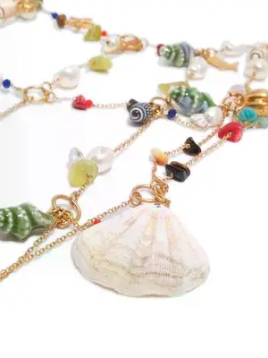 Bimba Y Lola Bead-embellished Shell-charm Body Chain