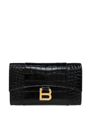 Balenciaga Hourglass Wallet-on-chain - Black