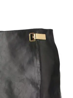 Balenciaga Leather Skirt With Hook Fastening