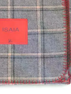 Isaia Check-print Whipstitch-trim Blanket