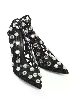 Attico Grid Crystal-embellished Pumps